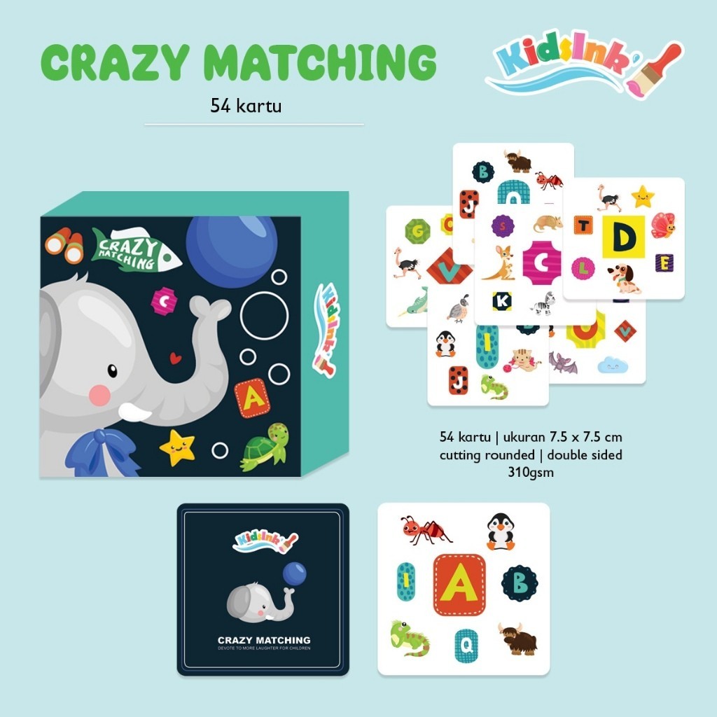 Jual Mainan Edukasi anak Crazy Matching Card / Matching Game Card ...