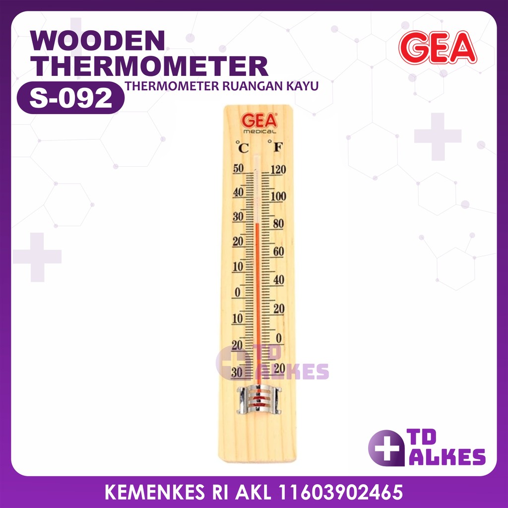 Jual Thermometer Ruang Kayu Gea Wooden Thermo Dinding Termometer ...