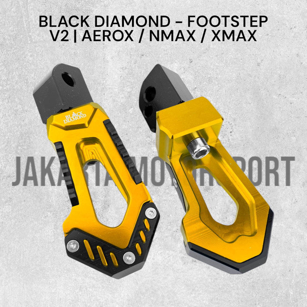 Jual Black Diamond - Footstep NMAX AEROX LEXI XMAX V2 Full CNC Step ...