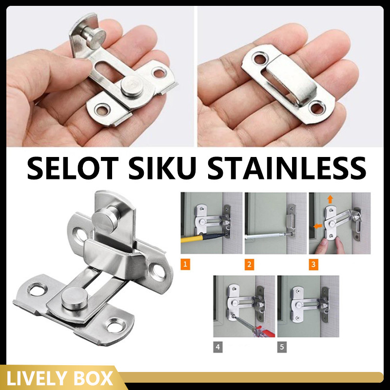 Jual Selot Slot Overpal Gembok /Grendel Slot Pintu Siku Dan Kait ...
