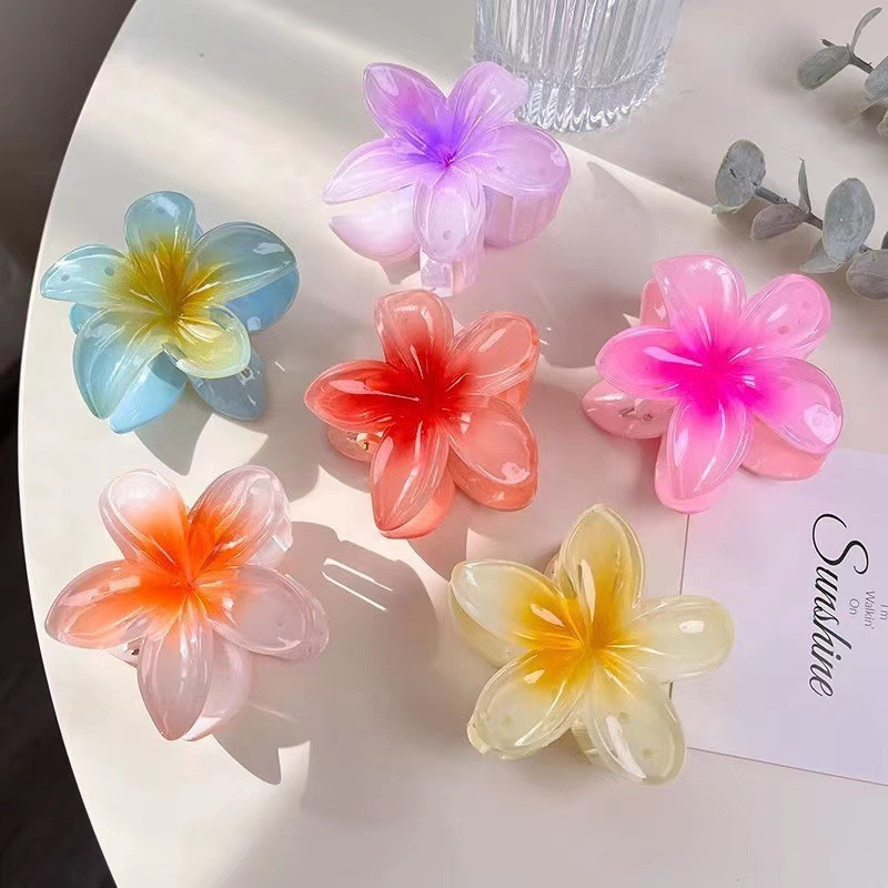 Jual Jepitan Rambut Cantik Model Bunga Kamboja Hair Clip Bunga Bali ...