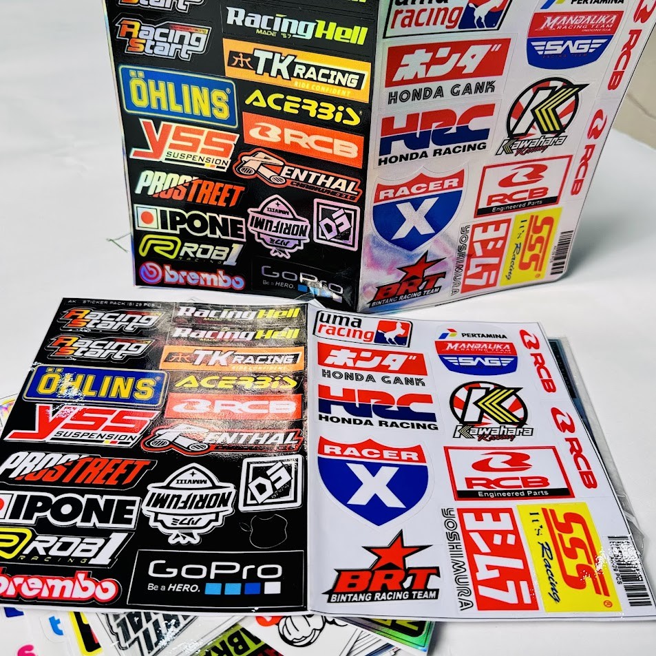 Jual AK Sticker Pack – Stiker Sponsor Balap Racing | Hologram & Vinyl ...