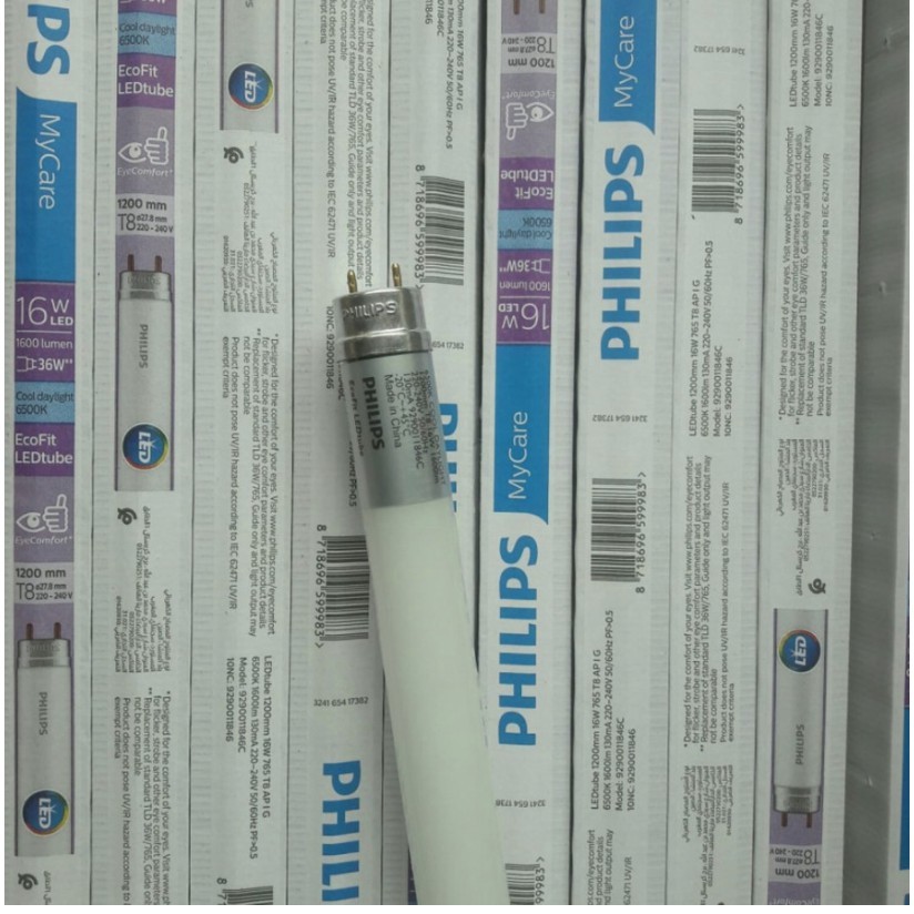 Jual Lampu TL LED Philips Ecofit 16 watt 16w 120cm T8 Non starter | Shopee Indonesia