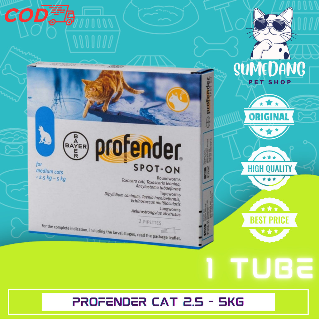 Jual Profender Spot-On 0,70ml For Medium Cats (1 Tube) - obat cacing ...