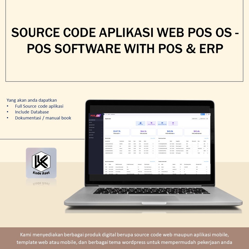 Jual SOURCE CODE APLIKASI WEB POS OS - POS SOFTWARE WITH POS & ERP | Shopee Indonesia