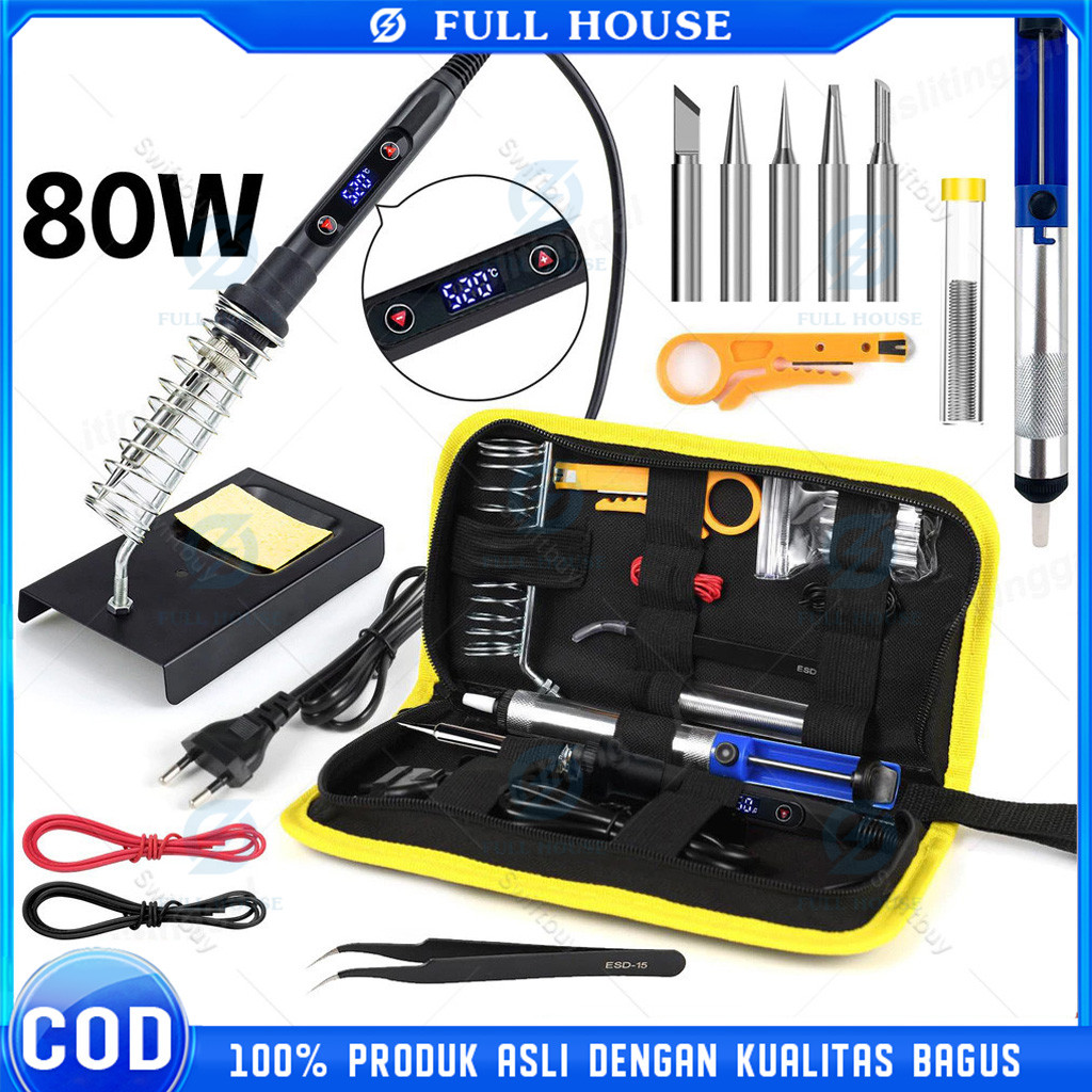 Jual 80W Paket Solder Listrik Lengkap Set Solder Listrik Lengkap dengan Multimeter Iron Tool Kit ...