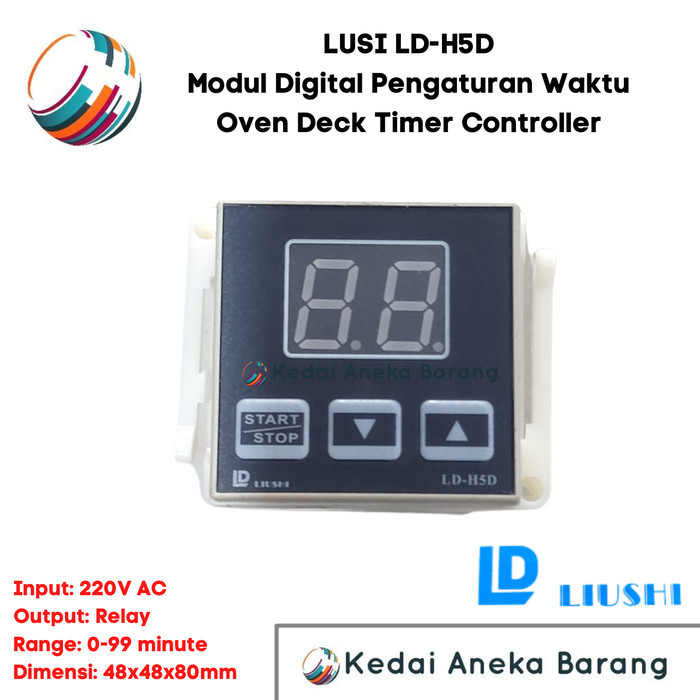 Jual CAT99 LUSI Modul Digital Timer Oven Deck Controller LD-H5D 220V AC ...