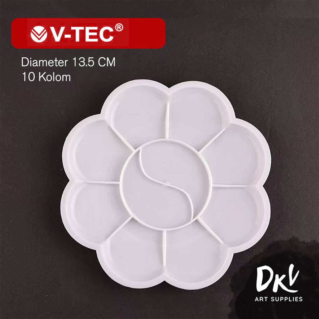 Jual Palet Lukis Bunga Plastik V-TEC Cat Air / Gouache / Akrilik ...