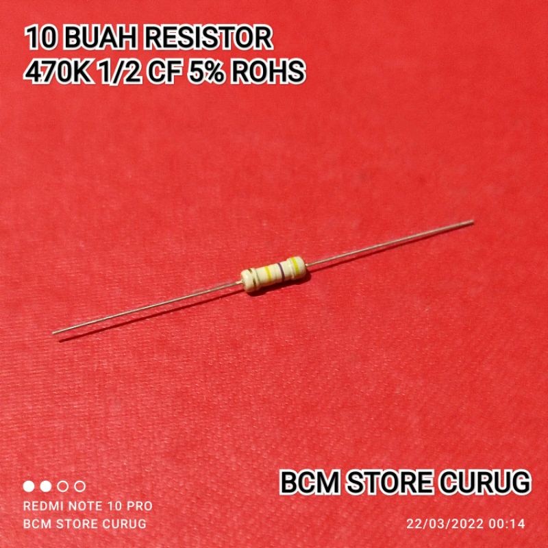 Jual 10 BUAH RESISTOR 470K 1/2W CF 5% ROHS | Shopee Indonesia