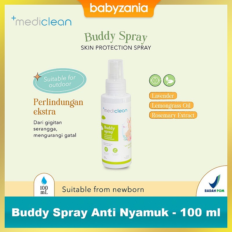 Jual Mediclean Buddy Spray Anti Nyamuk Untuk Anak & Dewasa - 100 ml ...