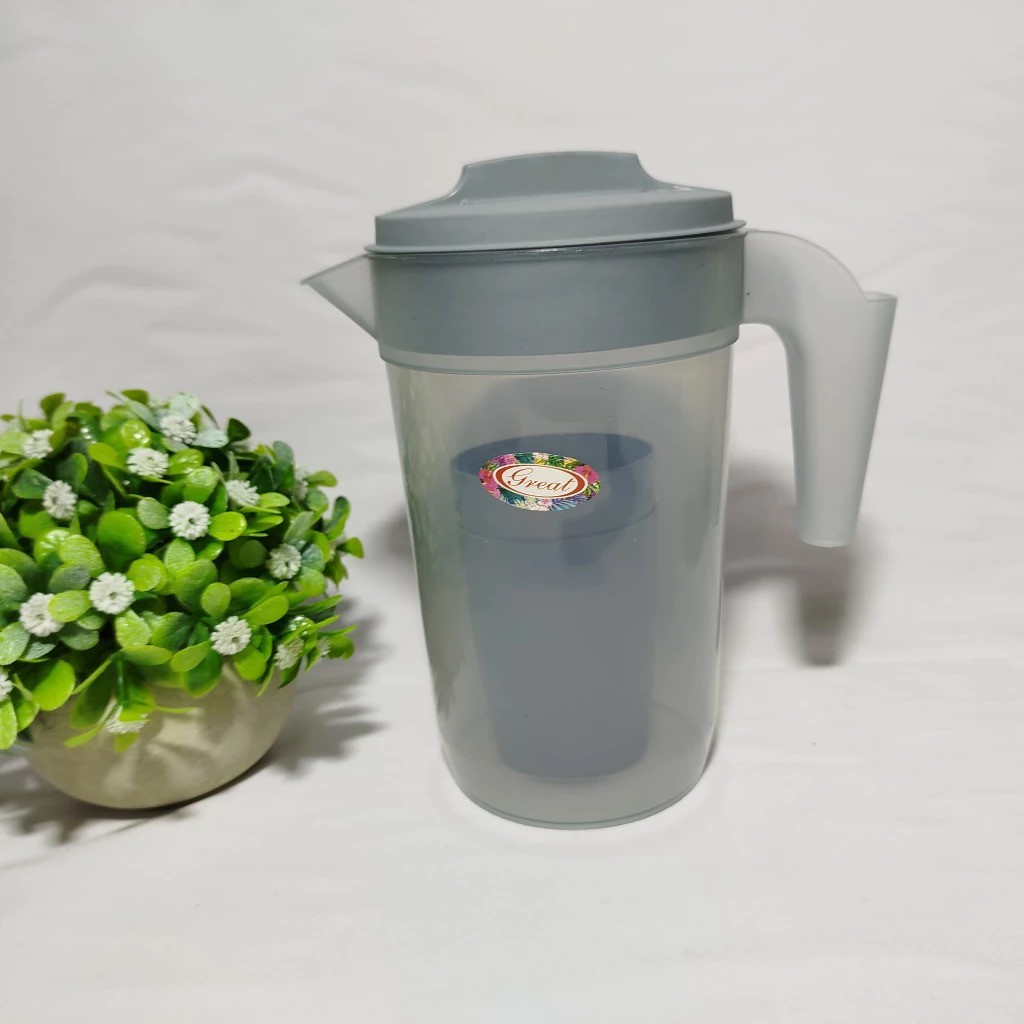 Jual GREAT ESKAN PLASTIK REI TEKO 1 LITER + GELAS SET BPA FREE / TEKO MINI / PLASTIK TEBAL - RDP ...