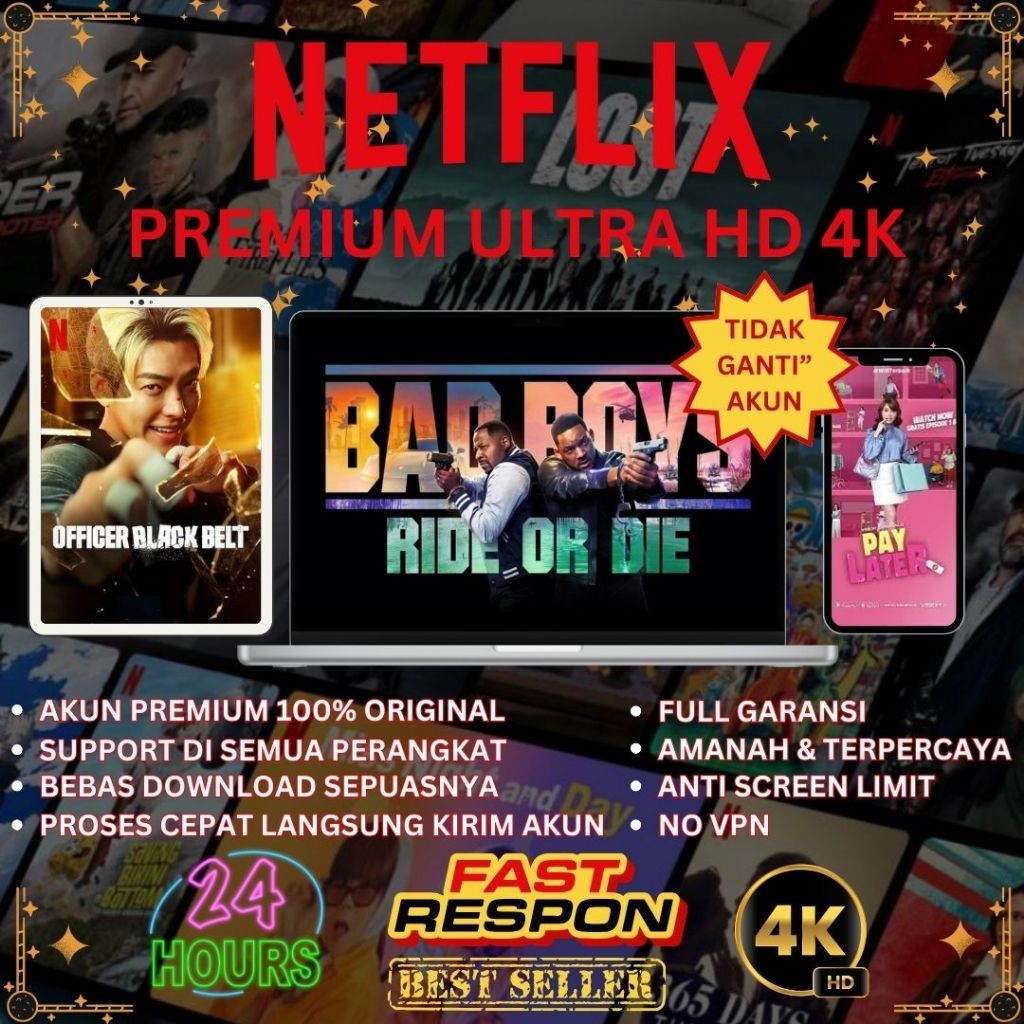 Jual NETFLIXXXX 1 BULANAN 2 BULAN 3 BULAN UHD 4K ANTI HOLD RESMI 100% | Shopee Indonesia