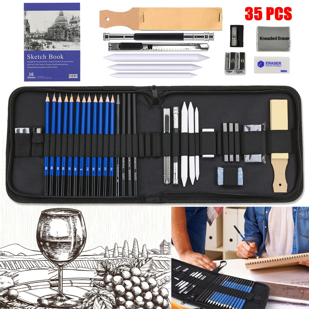 Jual 35 Buah / Set Sketch Pensil Pisau Pembuat / Alat Seni / Set Pensil ...