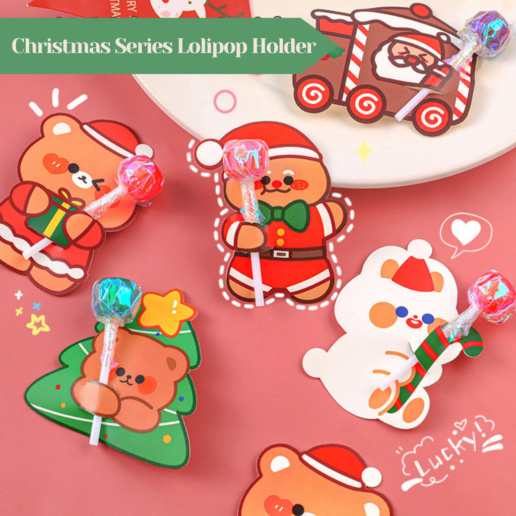 Jual [HARU] Christmas Series Lolipop Holder Greeting Card Kartu Ucapan ...