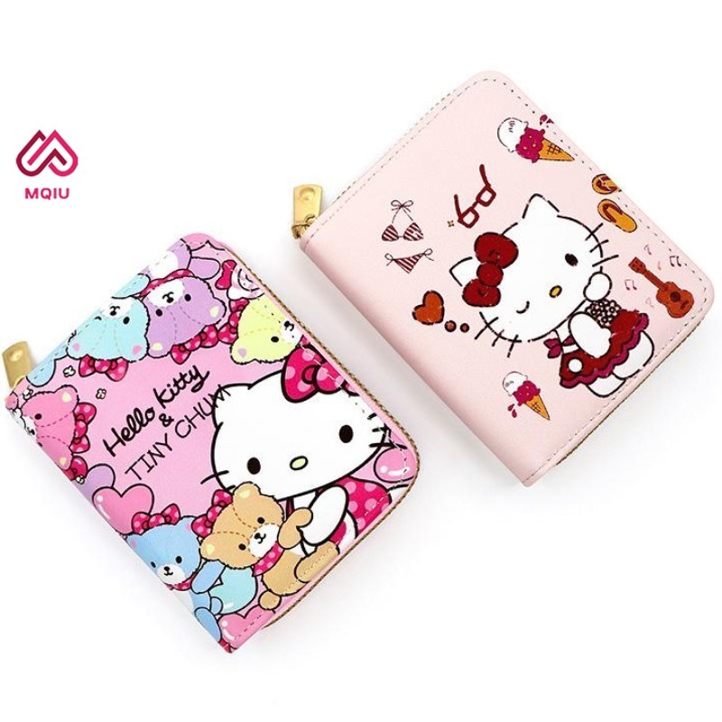 Jual MQIU - Dompet Cat cartoon cute wallet kt cartoon zipper coin purse ...
