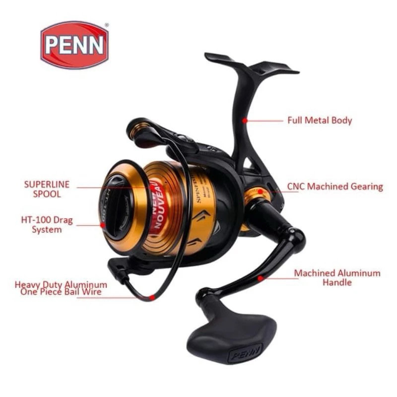 Jual Reel Pancing Spinning PENN Full Metal Body HT-100 Drag 2500-10500 ...