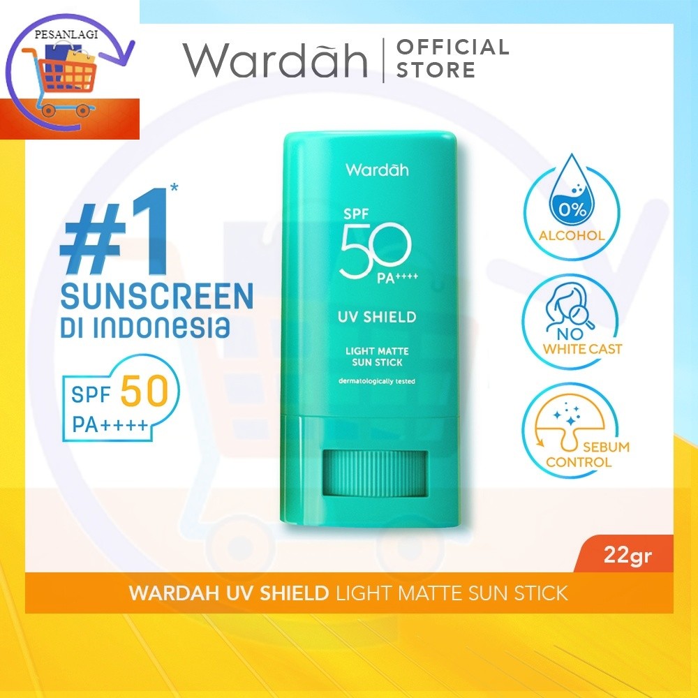 Jual Wardah UV Shield Light Matte Sun Stick SPF 50 PA +++ 22 g | Shopee ...