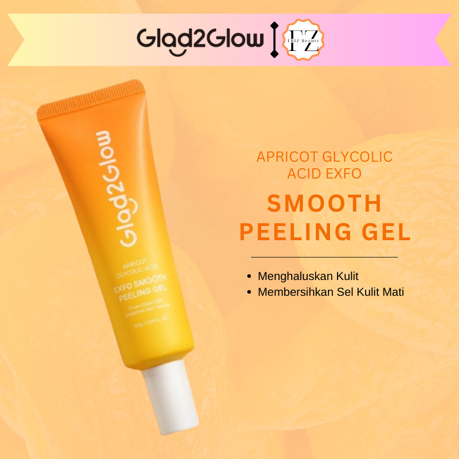 Jual Glad2Glow Apricot Glycolic Acid Exfo Smooth Peeling Gel 50ml ...