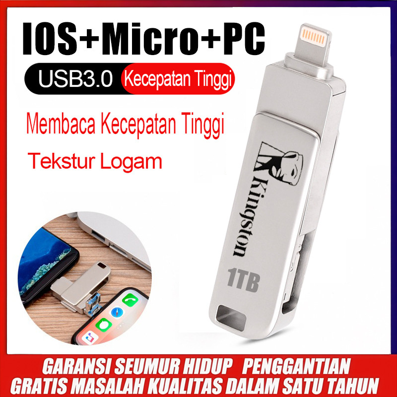 Jual Kingston OTG IOS Flashdisk 1TB/2TB Metal High Speed USB 3.0 ...