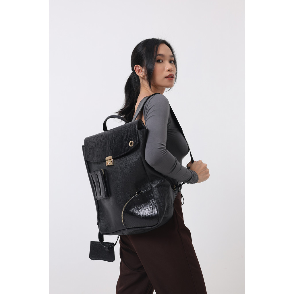 Jual Tas Ransel Kulit Wanita Full Grain Laptop 14 Inch Women Backpack ...