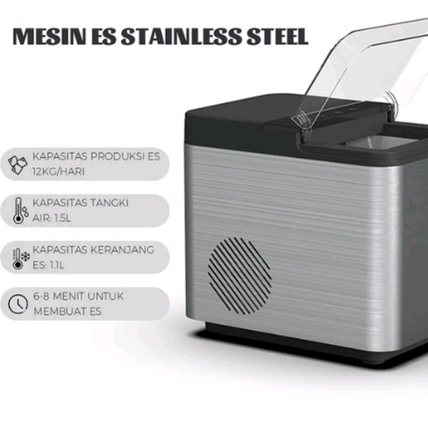Jual Mesin Pembuat ES Batu Steel lce Maker Machine Membuat Es Di Rumah ...