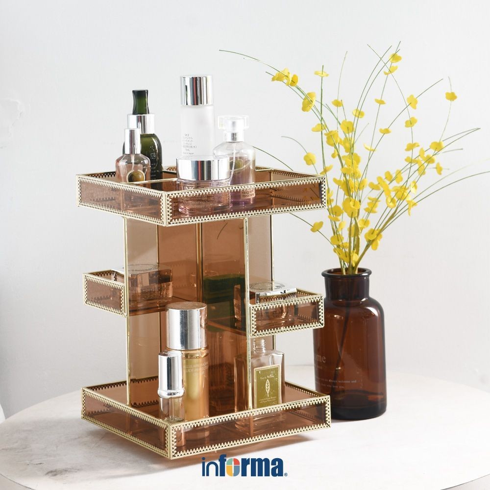 Jual Informa Organizer Kosmetik Putar Square - Amber Tempat Makeup ...