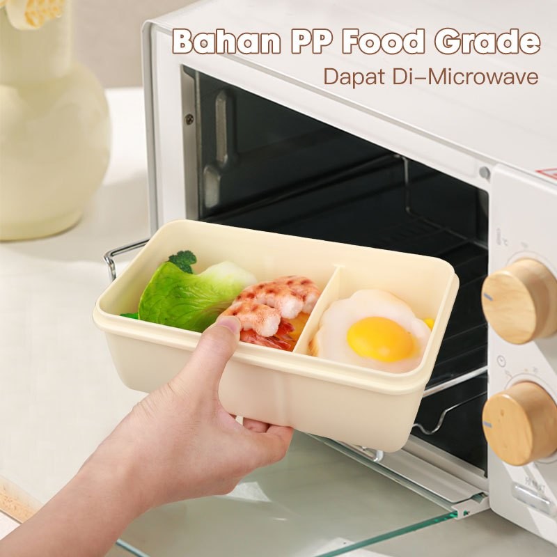 Jual [Medan Ready Stock] Eatkit 3 In 1 Lunch Box Set | Lunch Box Microwaveable 1000ml | Anti ...