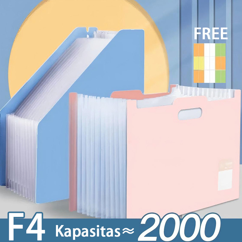 Jual Standing file A4 F4 Folder multi-lapisan File folder document bag ...