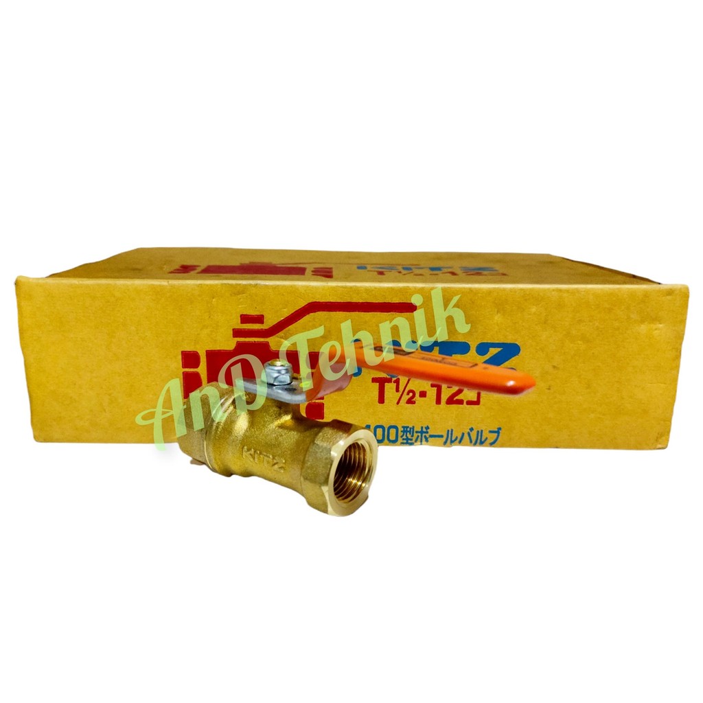 Jual BALL VALVE KITZ 1/2" KUNINGAN / BV KITZ 1/2 INCH 400WOG Made In Japan | Shopee Indonesia