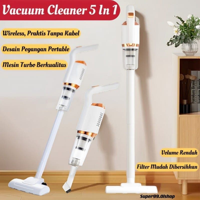 Jual Vacuum Cleaner 5 In 1 Penyedot Debu Portable Cordless Multifungsi ...