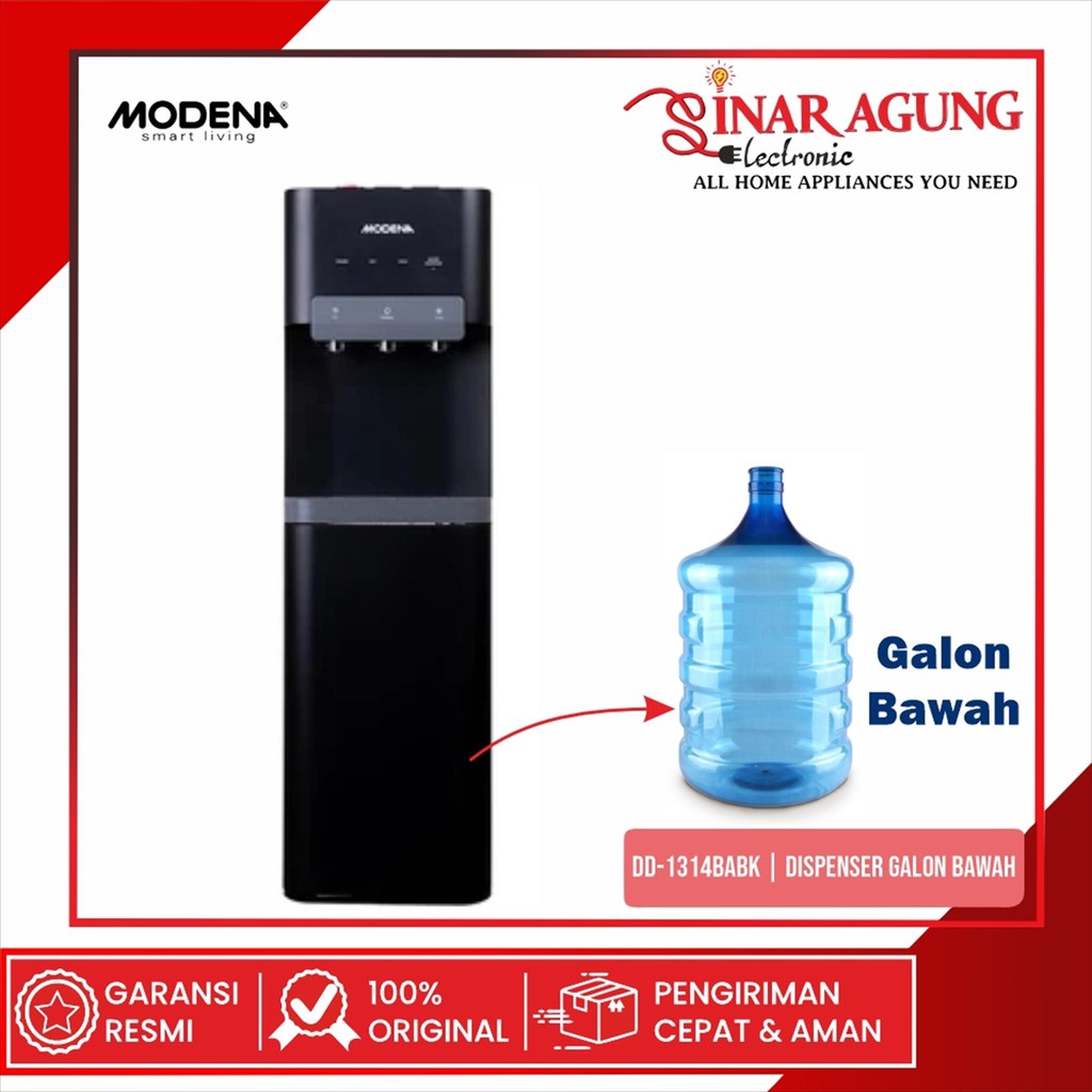 Jual MODENA DD-1314BABK / DD1314 DISPENSER GALON BAWAH - GARANSI RESMI ...