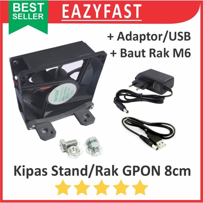 Jual Kipas Fan Pendingin Rak 8cm GPON EPON OLT HSGQ Kabel FO Fiber ...