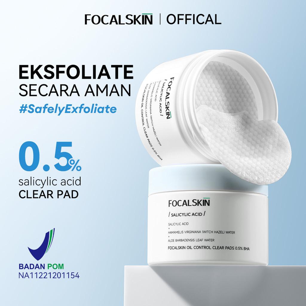 Jual FOCALSKIN Acne Exfoliating Clear Pad Cica Pad / Kapas Eksfoliasi ...