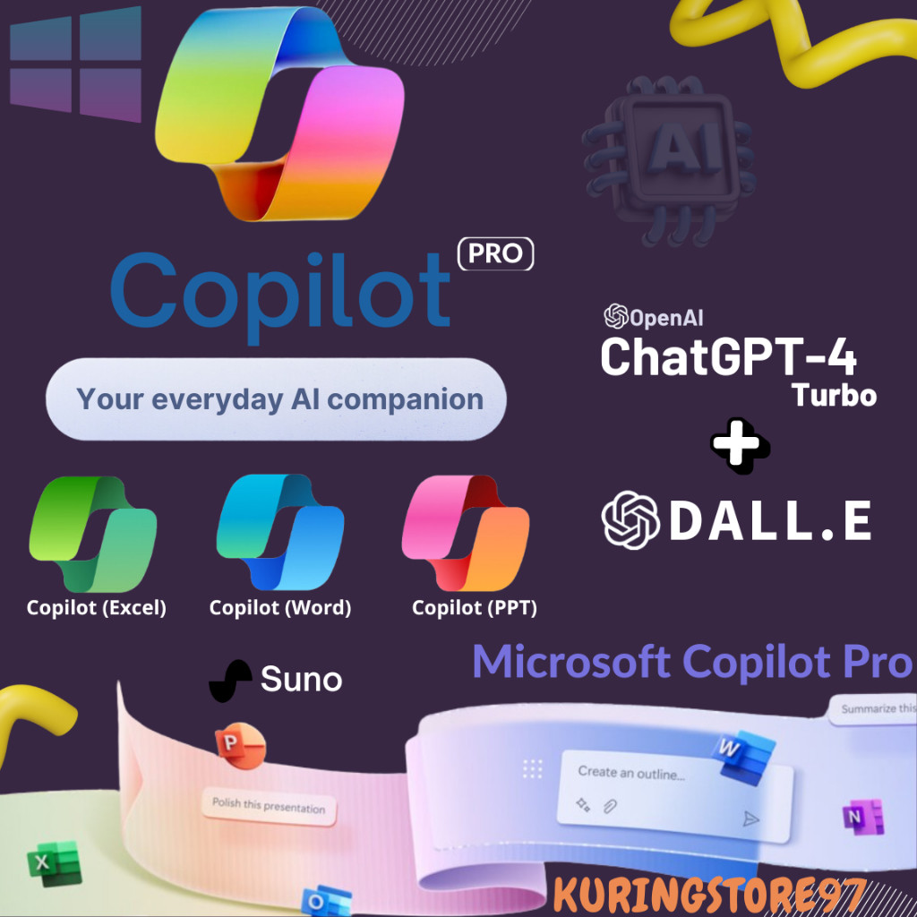 Jual MICROSOFT COPILOT PRO | CHATGPT-4 TURBO | PRIVATE | Shopee Indonesia