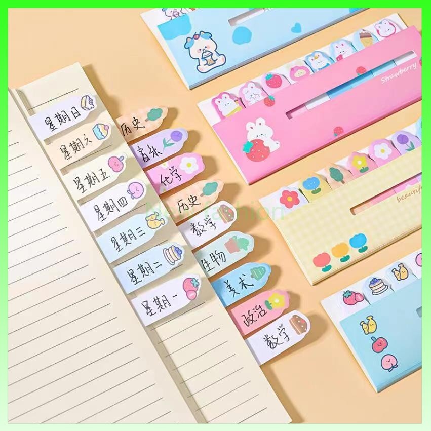 Jual stiker indeks catatan tempel/Sticky Notes Karakter 8IN1 Tempelan ...