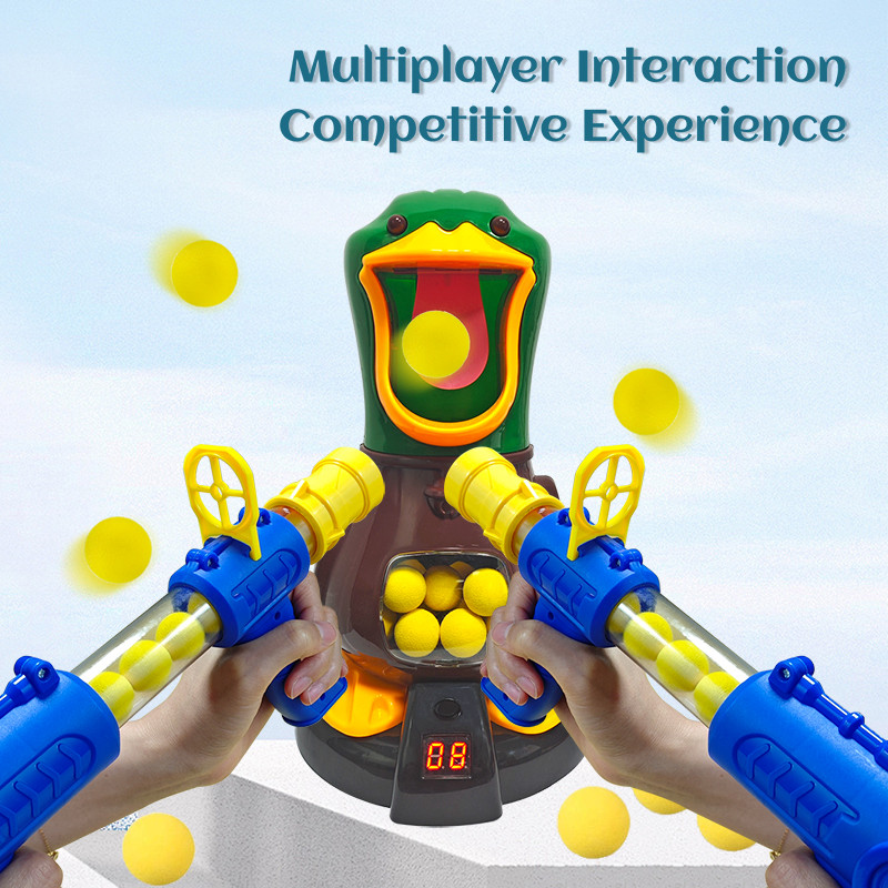 Jual Large Size Hungry Shooting Duck Toys Air-powered Gun Soft Bullet ...