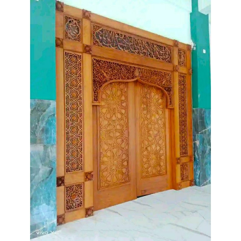Jual Pintu Gebyok Minimalis, Pintu Gebyok Ukiran Kaligrafi 300 x 270cm ...