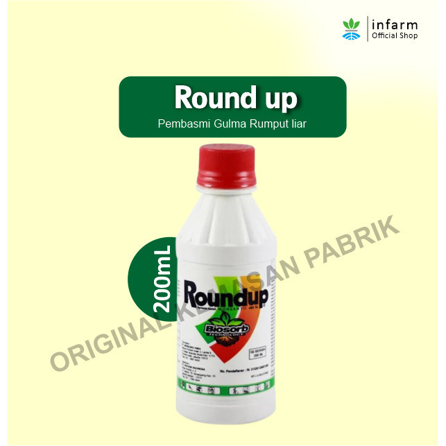 Jual Herbisida Rumput Roundup 200ml 486 SL Herbisida Obat Rumput Obat ...