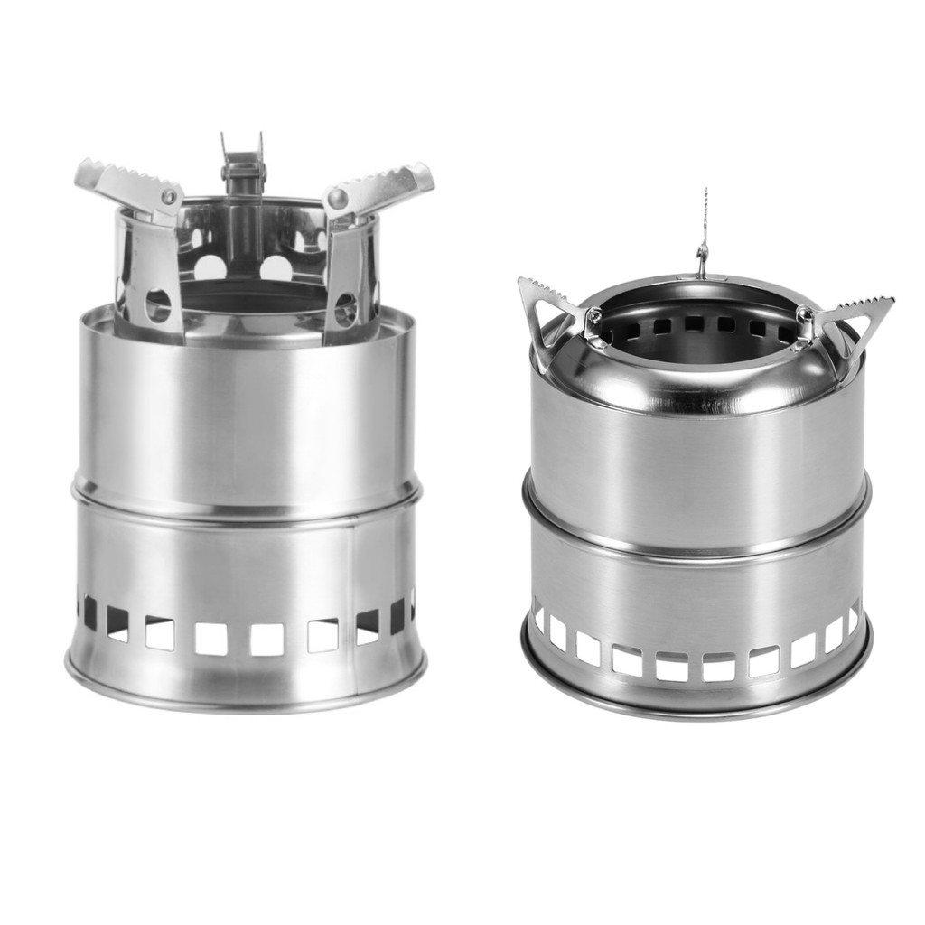 Jual Outdoor Firewood Stove Portable Folding Wood Stove Stainless Steel ...