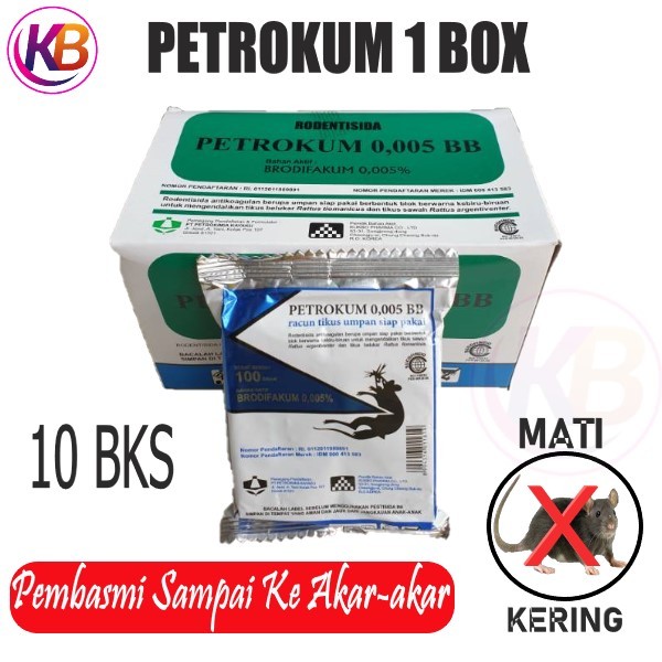 Jual 1 BOX Racun tikus PETROKUM - tikus mati kering dan tidak bau isi ...