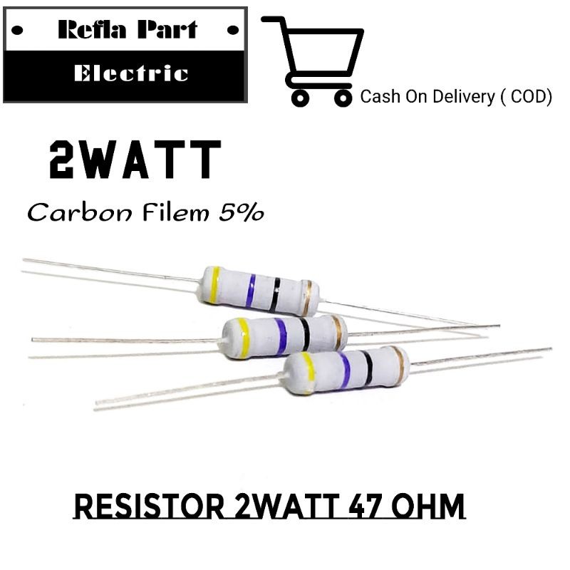 Jual 10 BUAH RESISTOR 2W 47 OHM CF 5% ROHS | Shopee Indonesia