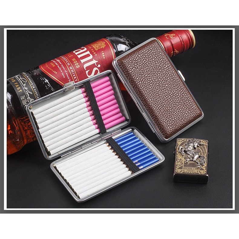 Jual KOTAK SIMPAN SLIM BAHAN METAL MUAT 20 BATANG | Shopee Indonesia