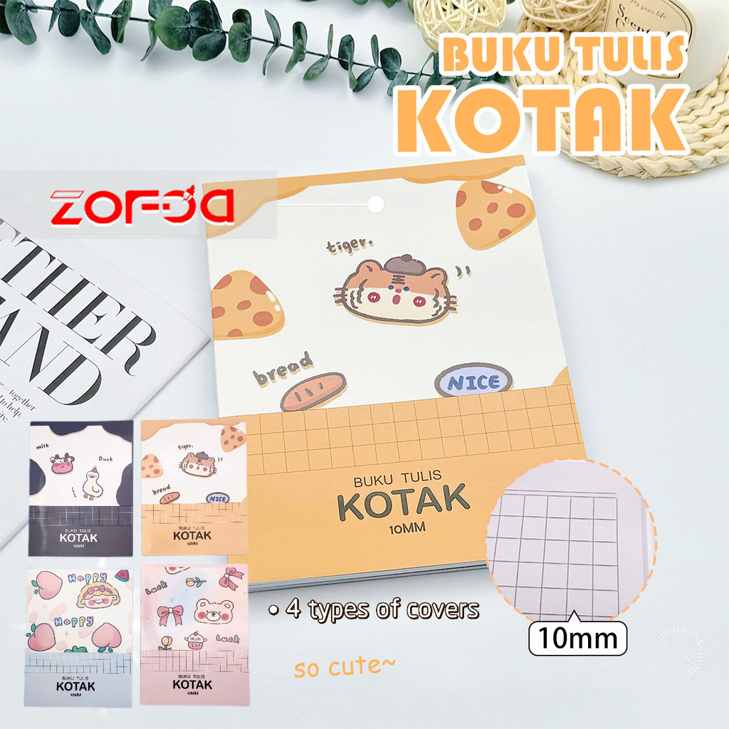 Jual 10MM Grid Notebook Lucu / Grid Diary Book / Buku Catatan Grid ...