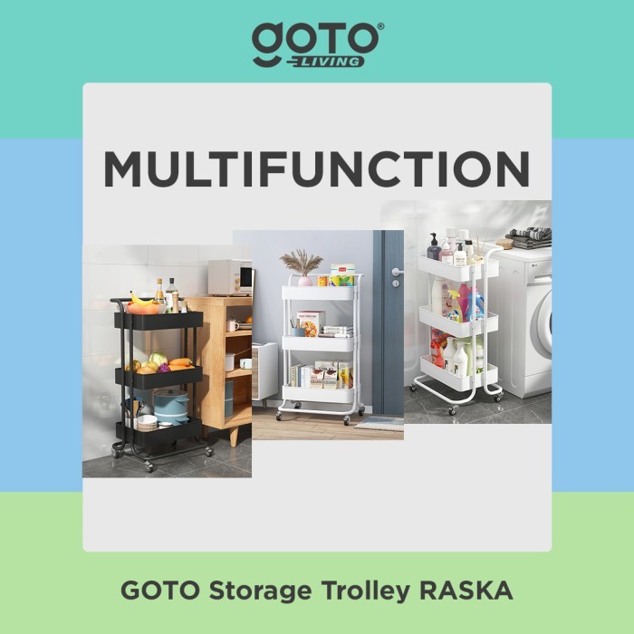 Jual Goto Raska Rak Susun Troli Tingkat Tempat Penyimpanan Dapur Kamar ...