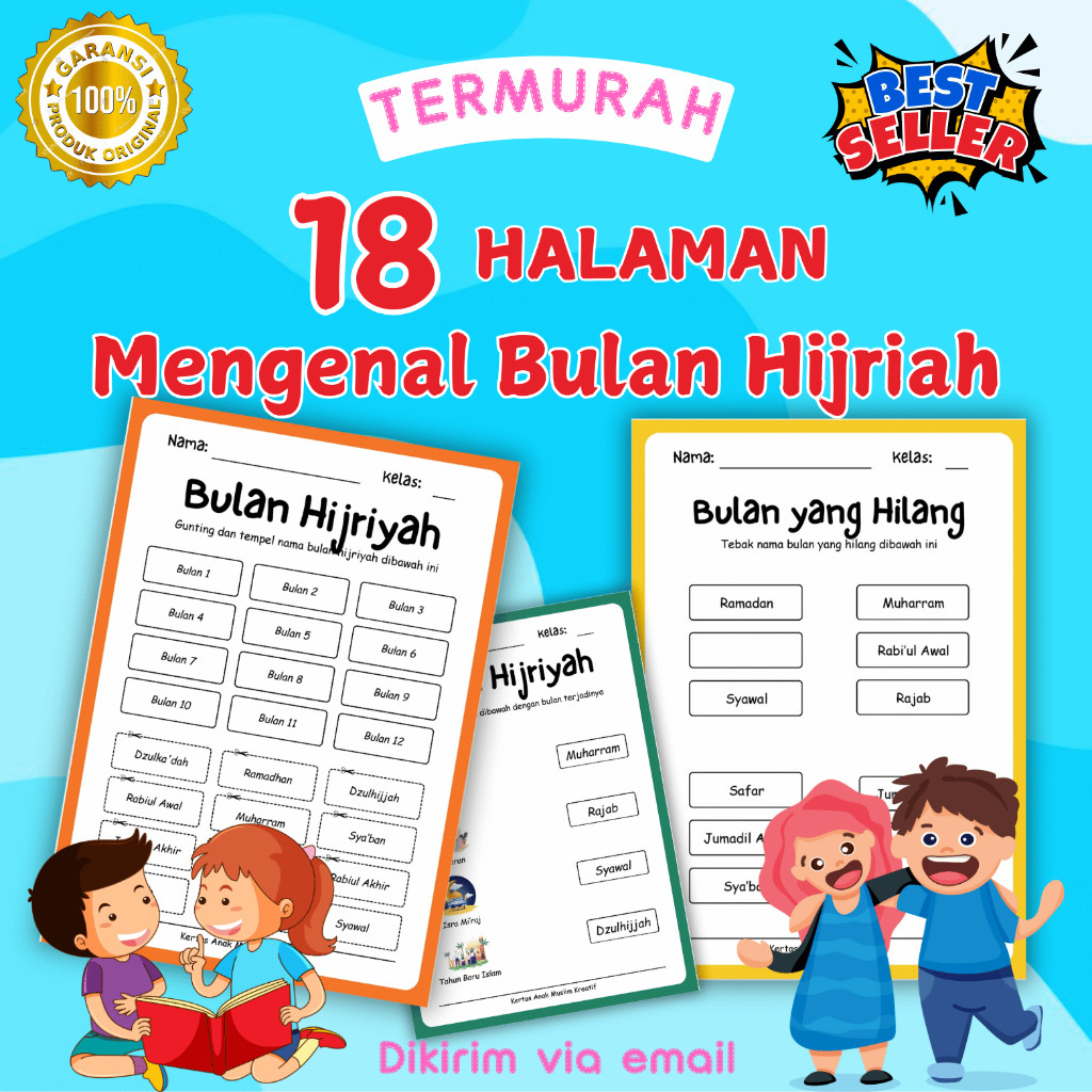 Jual (D20) 18 Halaman Mengenal Bulan Hijriyah TK-PAUD Siap Print ...