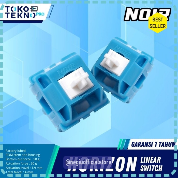 Jual (TTP) Noir Horizon Switch Linear 58g 5 Pin PCB Mount x Yo_keebs ...
