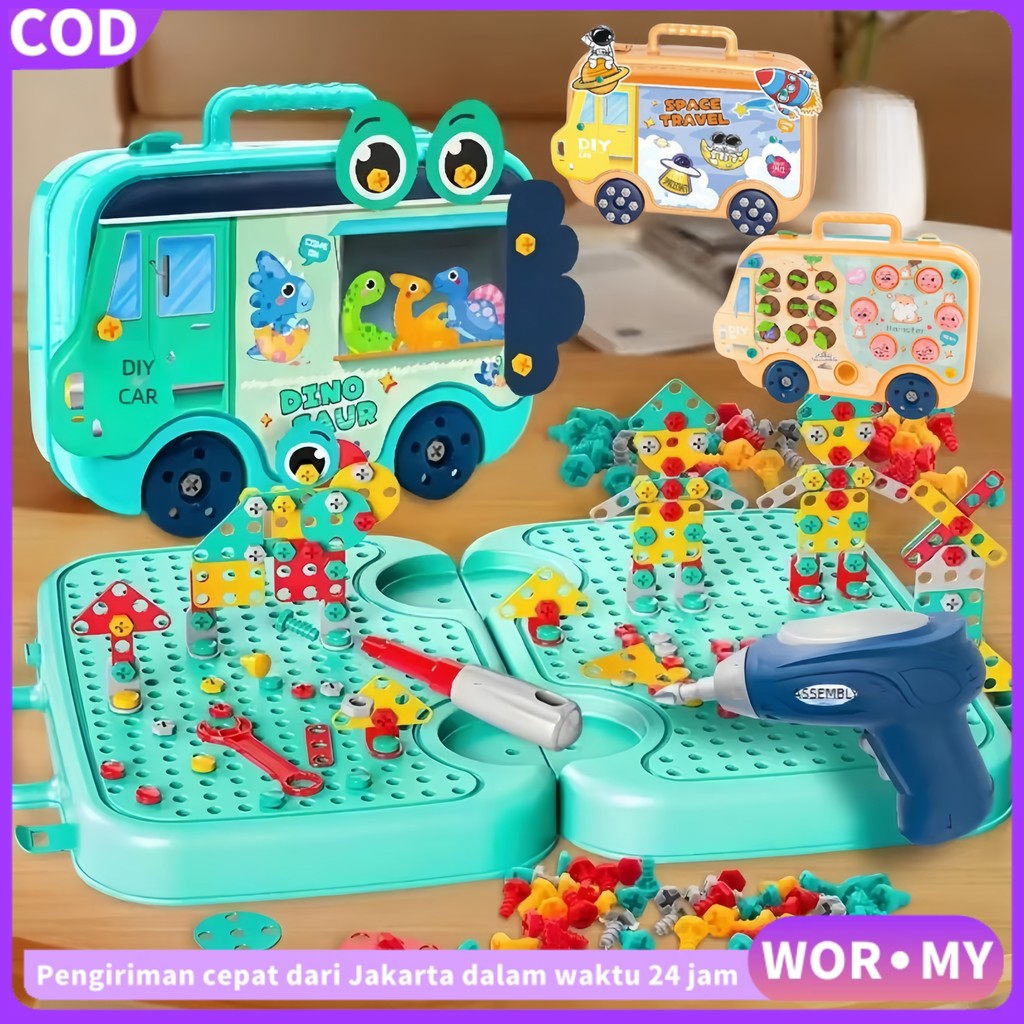 Jual 【WOR·MY】Simulasi Obeng Listrik Mainan Montessori Set Alat ...