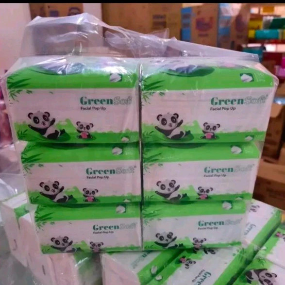 Jual (PAKET ISI 6 PAX) TISU GREENSOFT POP UP 2 PLY 130 SHEET 6IN1 ...