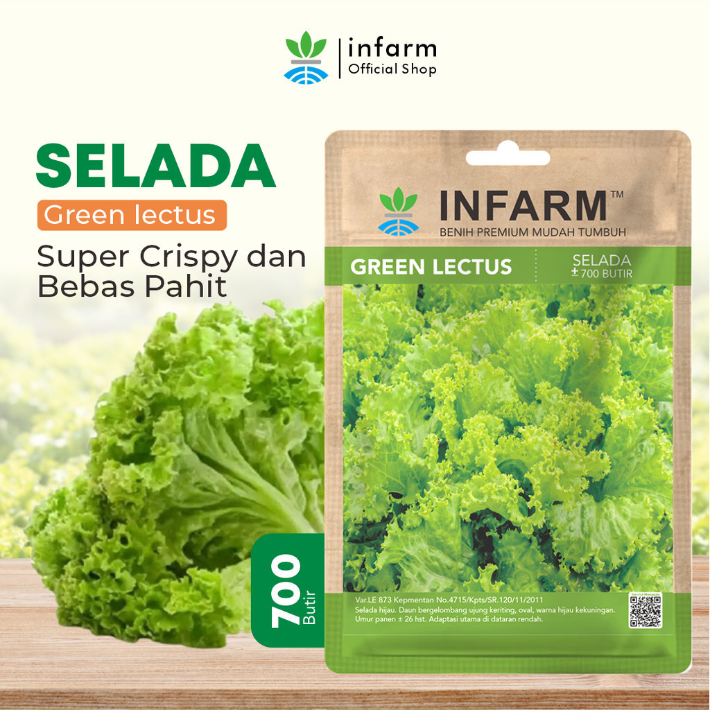 Jual INFARM - Benih Bibit Biji Super Sayur Selada Hijau | Shopee Indonesia