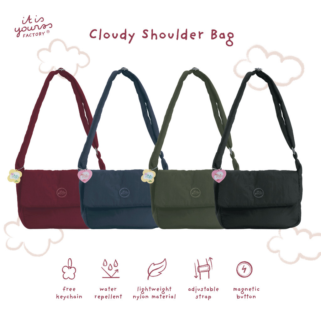 Jual ITISYOURSS Cloudy Shoulder Bag | Tas Selempang | Daily Bag | Tas ...
